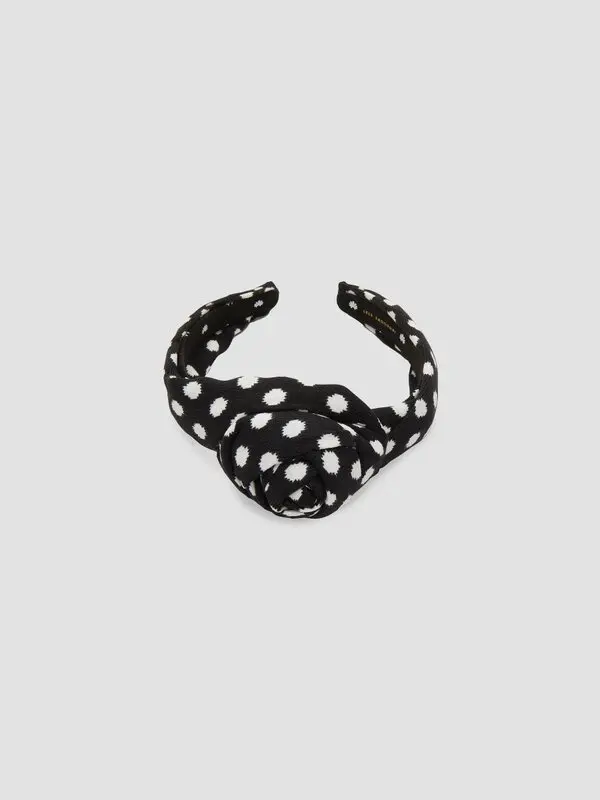 Lele Sadoughi Rosette Polka Dot Headband