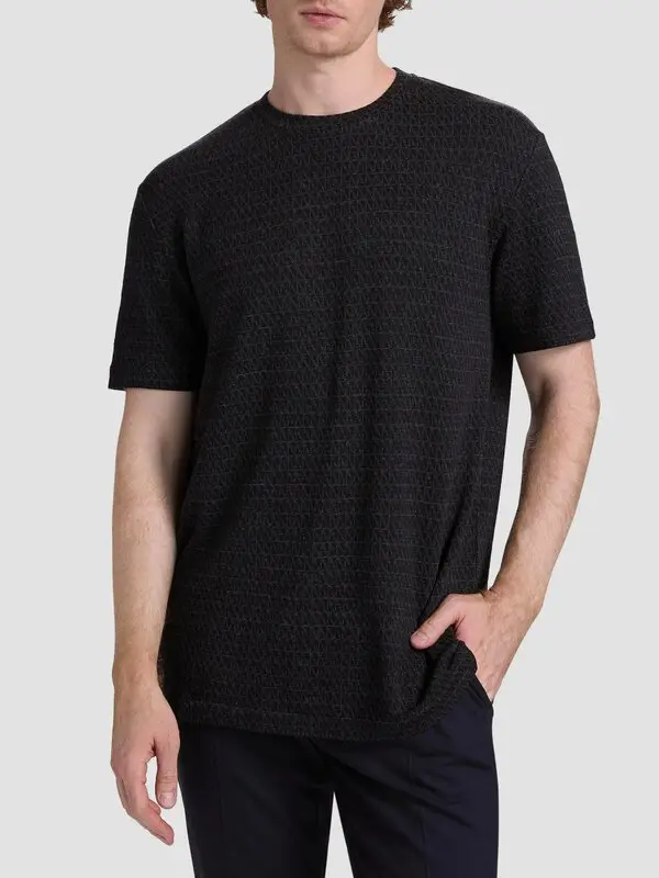 Giorgio Armani Geo Pattern Jersey T-shirt