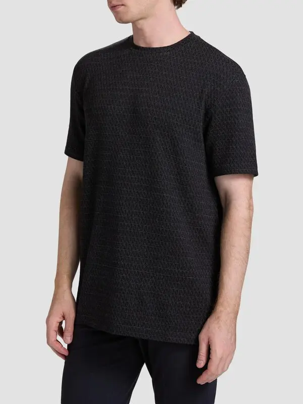 Giorgio Armani Geo Pattern Jersey T-shirt