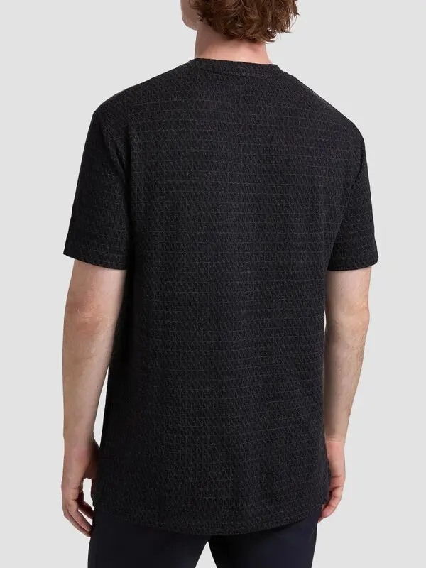 Giorgio Armani Geo Pattern Jersey T-shirt