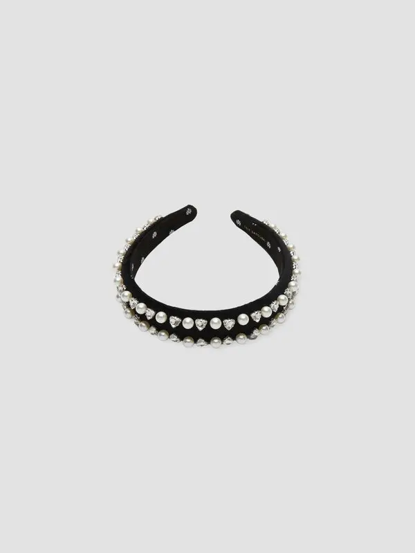 Lele Sadoughi Charlotte Crystal & Imitation Pearl Headband