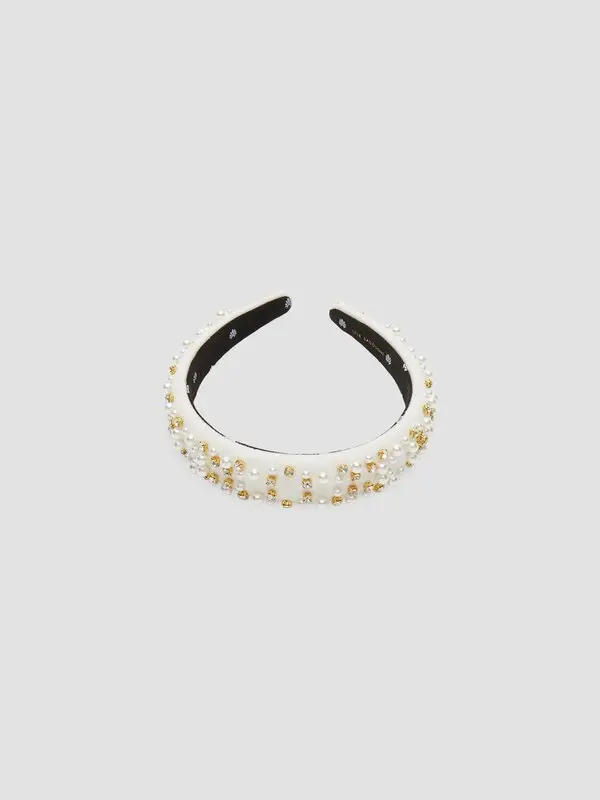 Lele Sadoughi Charlotte 14k Gold-plated Bead & Imitation Pearl Headband