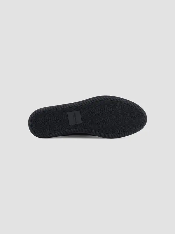 Giorgio Armani Logo Vintage Leather Slip-on Loafers