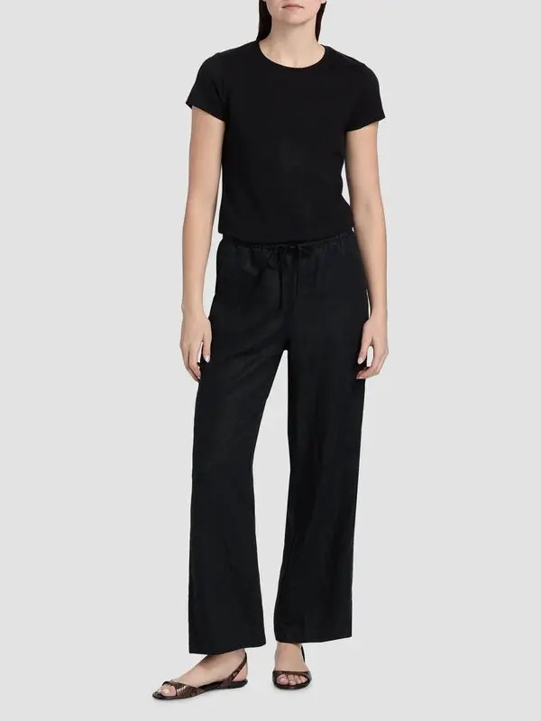 Majestic Filatures Interlock Cotton T-shirt - Noir