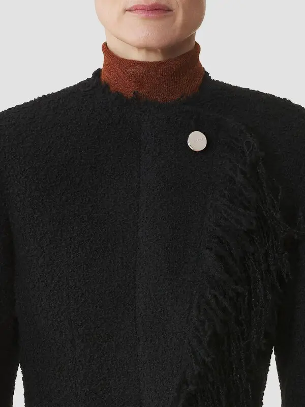 LANVIN Asymmetrical Jacket In Boucle Wool