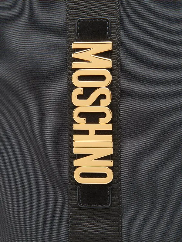 Moschino Logo Hardware Canvas Tote Bag