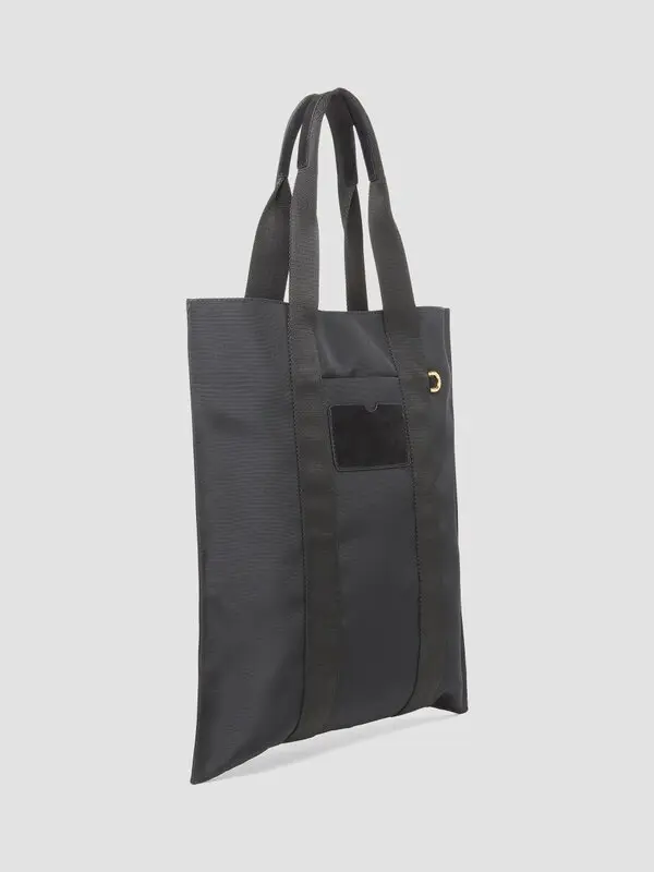 Moschino Logo Hardware Canvas Tote Bag
