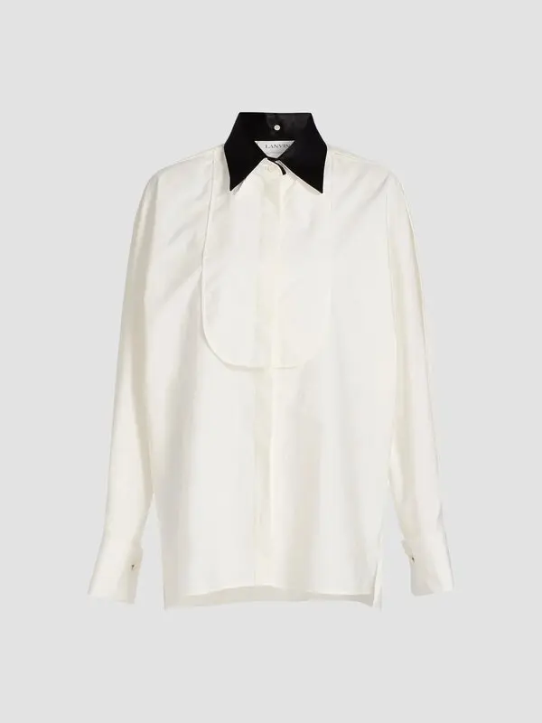 LANVIN Plastron Oversized Cotton Shirt