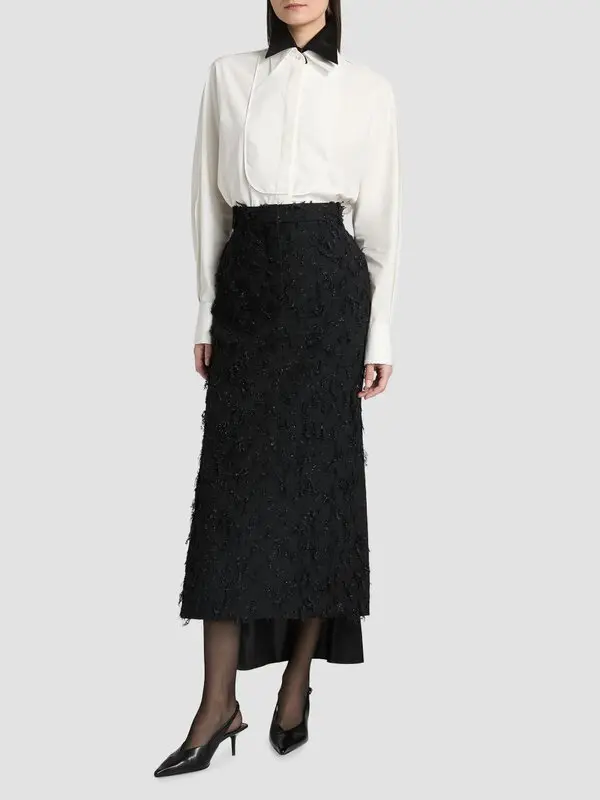 LANVIN Plastron Oversized Cotton Shirt