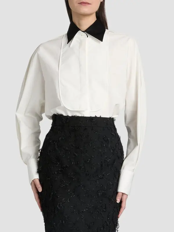 LANVIN Plastron Oversized Cotton Shirt
