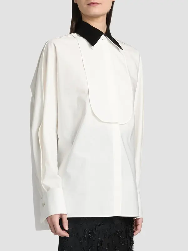 LANVIN Plastron Oversized Cotton Shirt
