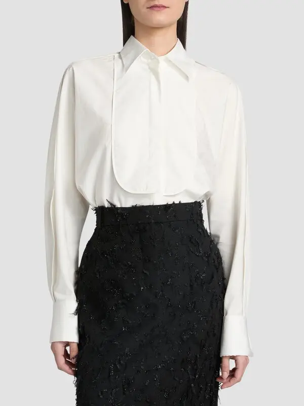 LANVIN Plastron Oversized Cotton Shirt