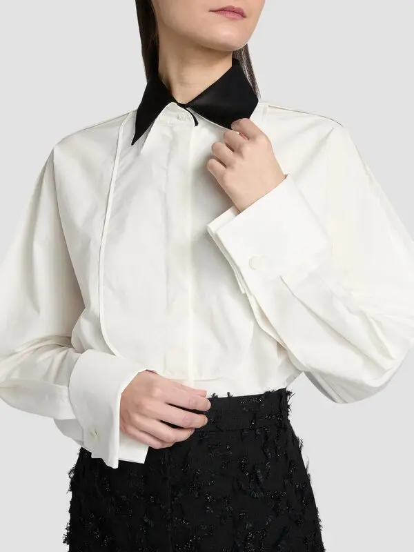 LANVIN Plastron Oversized Cotton Shirt