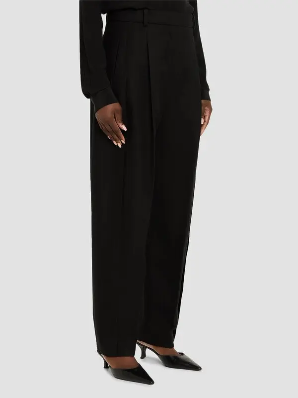 LANVIN Cigarette Wool Slit Trousers