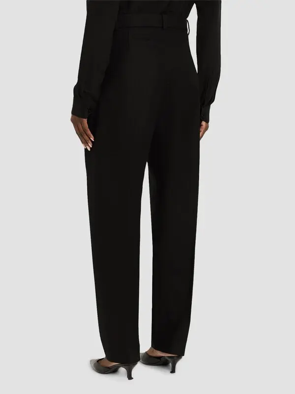 LANVIN Cigarette Wool Slit Trousers