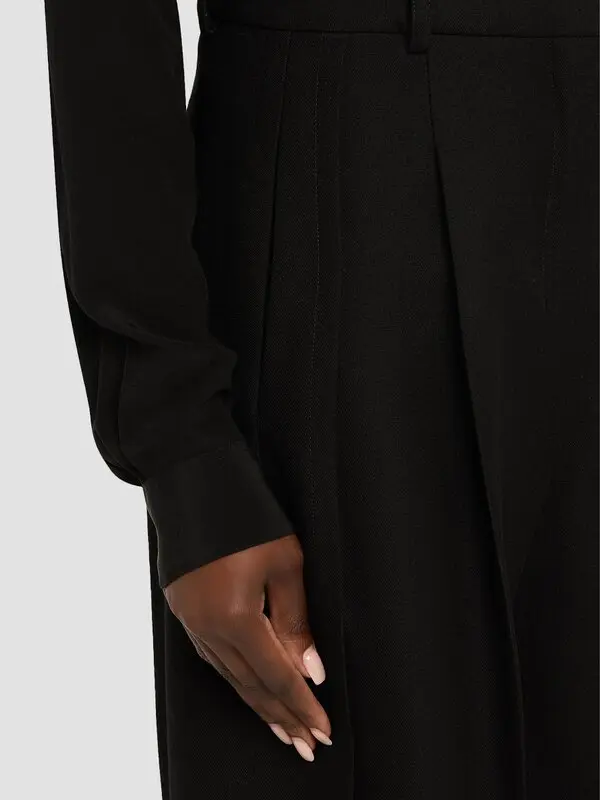 LANVIN Cigarette Wool Slit Trousers