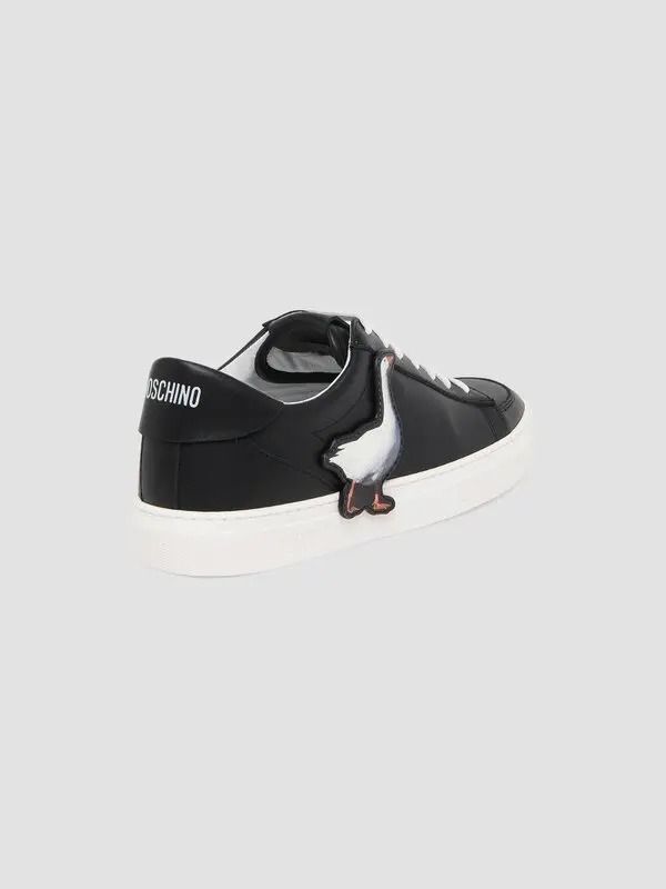 Moschino Goose Leather Low-top Sneakers