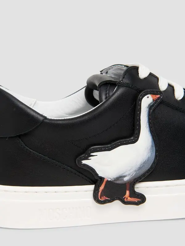 Moschino Goose Leather Low-top Sneakers
