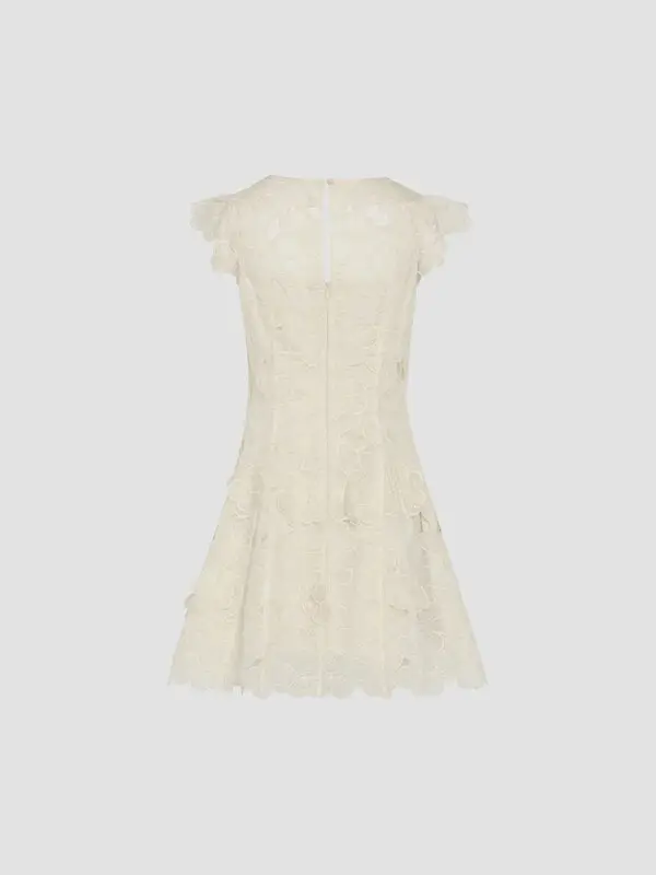 MILLY Myla 3d Floral-embroidered Minidress