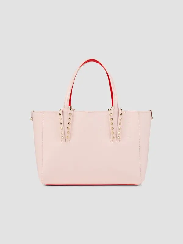 CHRISTIAN LOUBOUTIN Cabata Mini Leather Tote Bag - Poupe