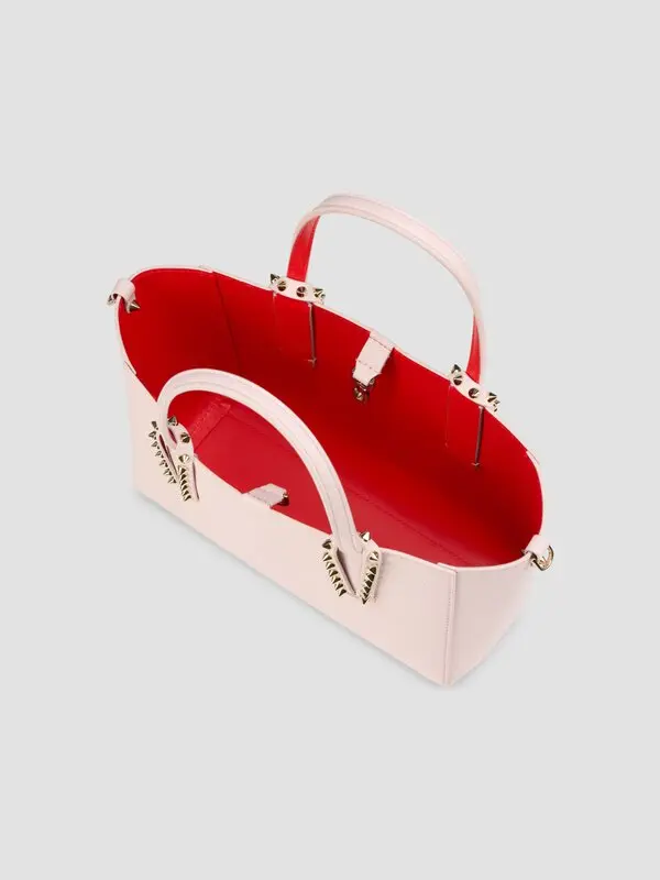 CHRISTIAN LOUBOUTIN Cabata Mini Leather Tote Bag - Poupe