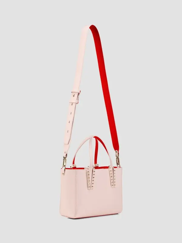 CHRISTIAN LOUBOUTIN Cabata Mini Leather Tote Bag - Poupe