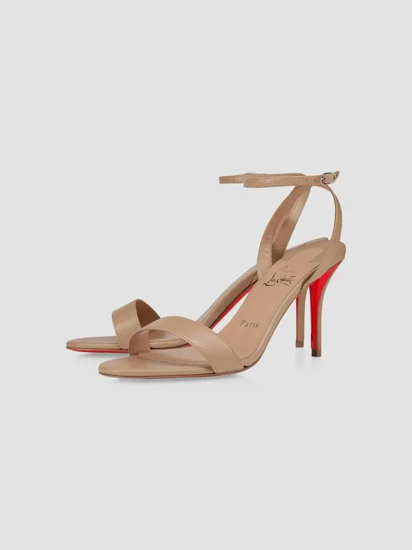 CHRISTIAN LOUBOUTIN Miss Z 80mm Leather Sandals - Blush