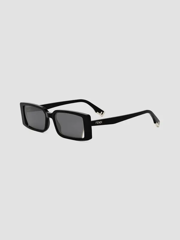 Fendi Way 53mm Rectangular Sunglasses - Black