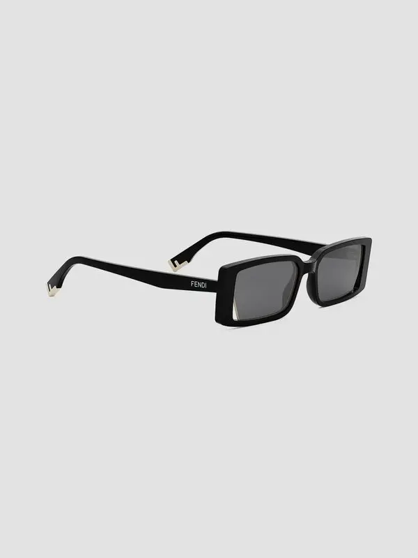 Fendi Way 53mm Rectangular Sunglasses - Black