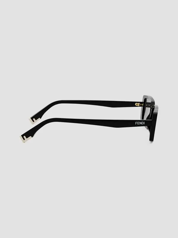 Fendi Way 53mm Rectangular Sunglasses - Black