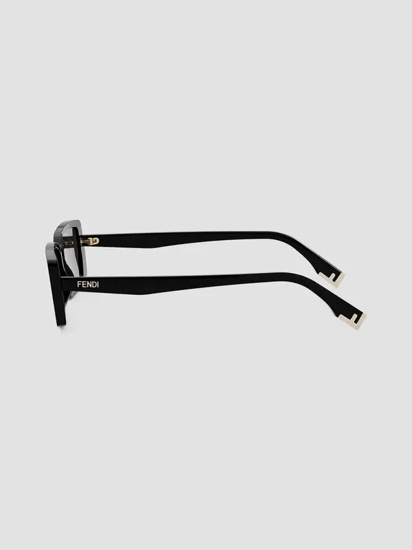 Fendi Way 53mm Rectangular Sunglasses - Black