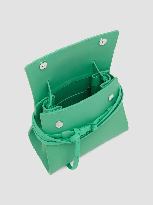 Moschino Tie Me Top Handle Bag - Green
