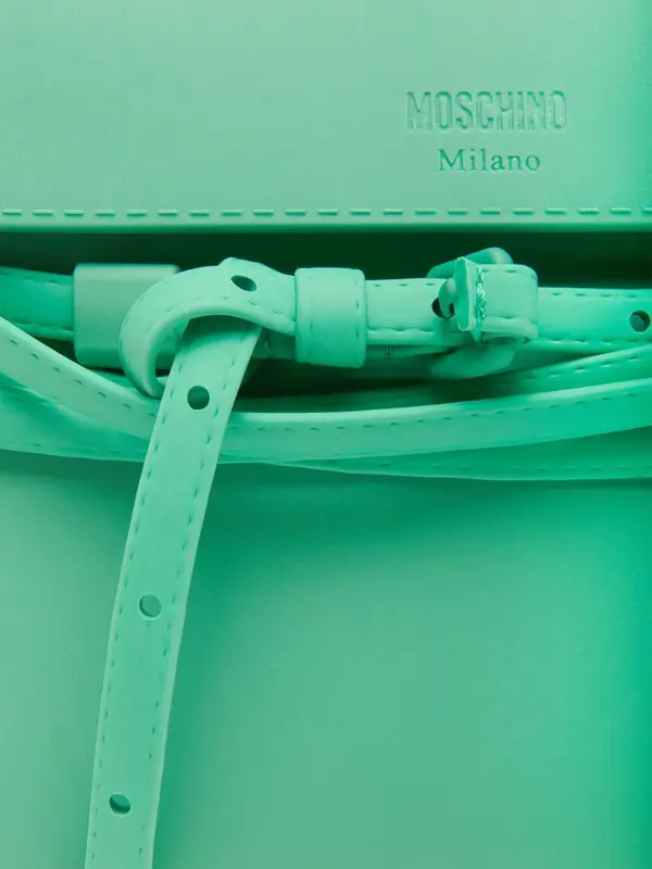 Moschino Tie Me Top Handle Bag - Green