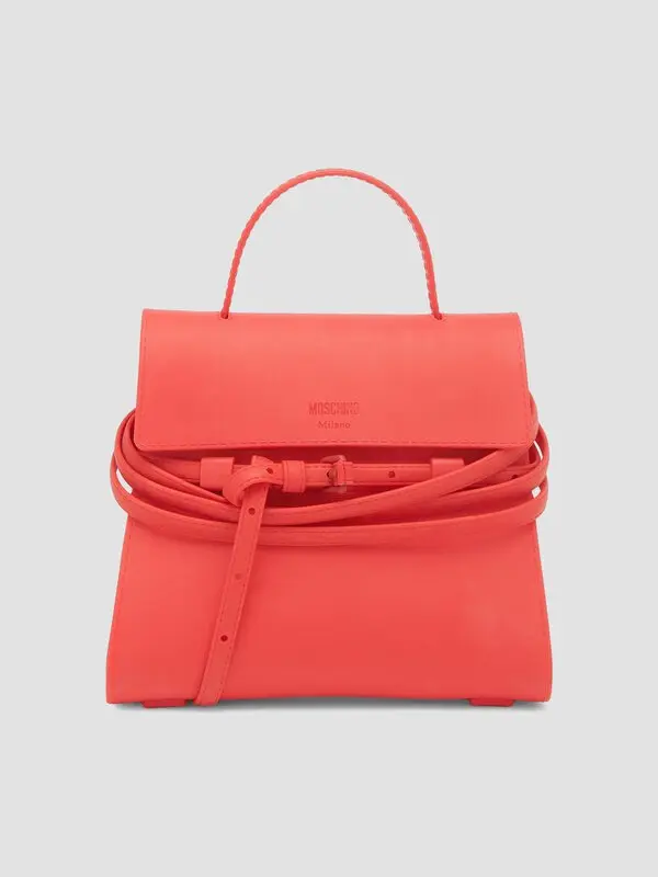 Moschino Tie Me Top Handle Bag - Red