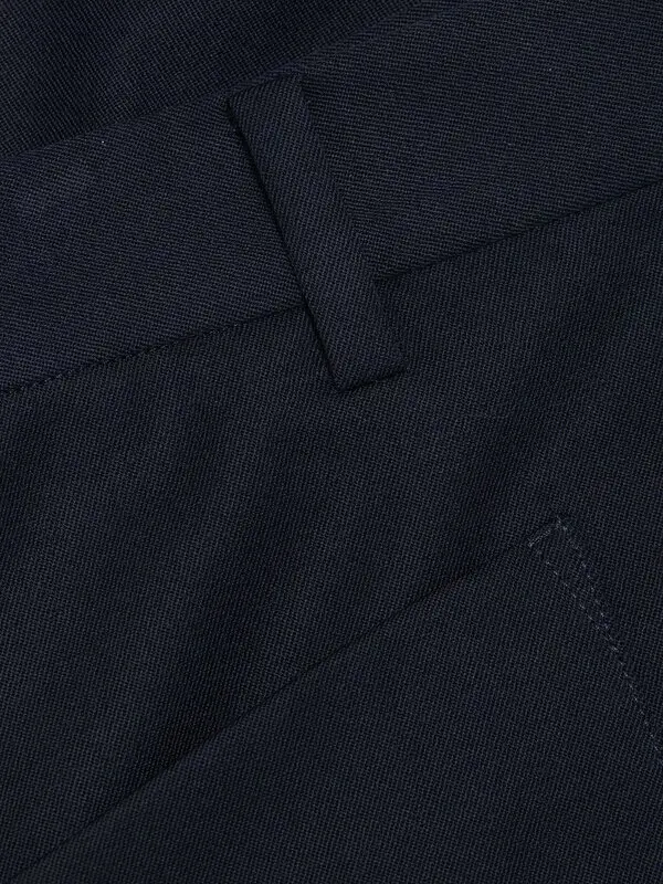 NILI LOTAN Shon Wool Barrel-leg Pants - Midnight
