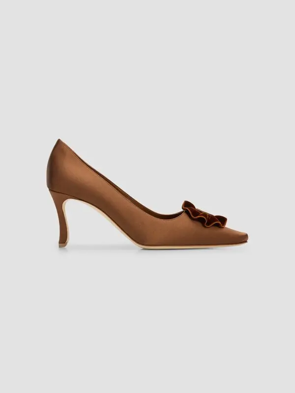 Manolo Blahnik Fortan 70mm Satin Stiletto Pumps