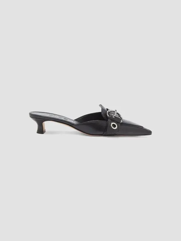 AeydĒ Danielle Leather 35mm Kitten Mule Pumps