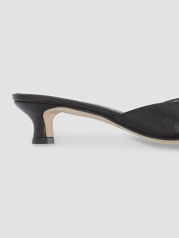 AeydĒ Danielle Leather 35mm Kitten Mule Pumps