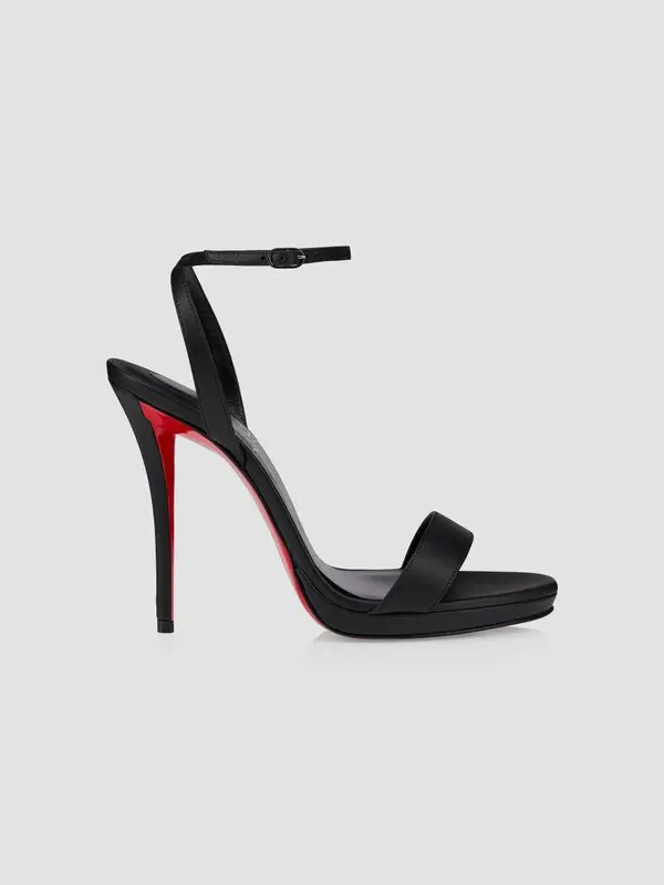CHRISTIAN LOUBOUTIN Miss Z Queen 120mm Leather Sandals - Black
