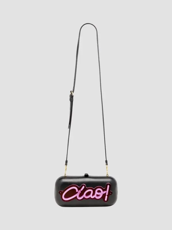 Moschino Ciao! Script Logo Clutch