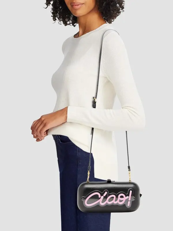 Moschino Ciao! Script Logo Clutch
