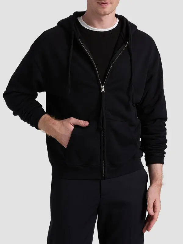 NILI LOTAN Brian Zip-front Cotton Hoodie