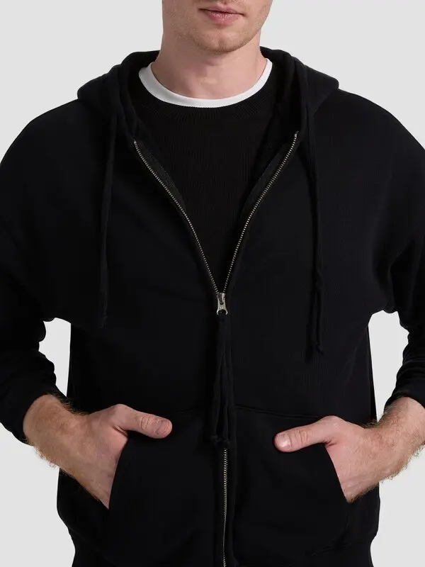 NILI LOTAN Brian Zip-front Cotton Hoodie