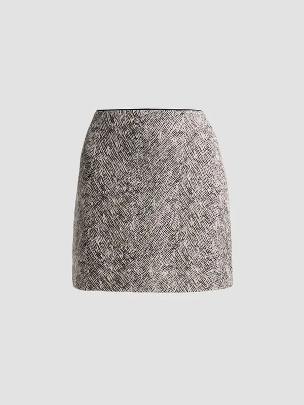 MILLY Emily Herringbone Mini Skirt