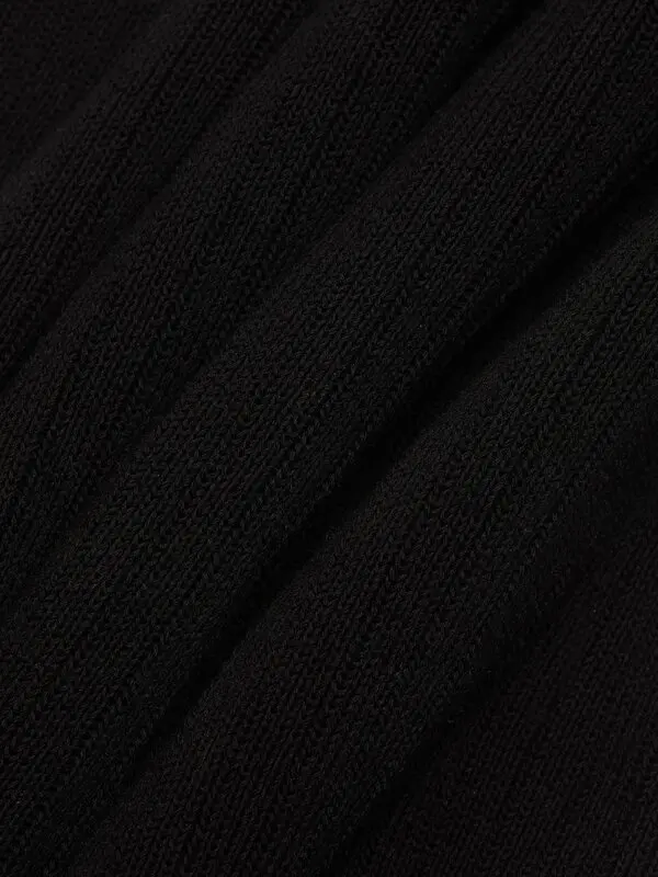 NILI LOTAN Ivenka Rib-knit Open Back Halter Maxi Dress