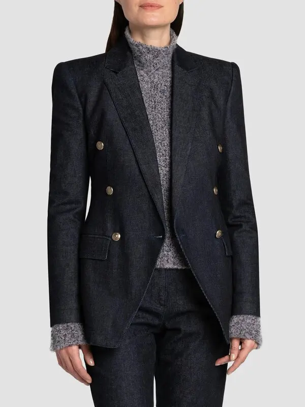 Giorgio Armani Textured Double-breasted Blazer