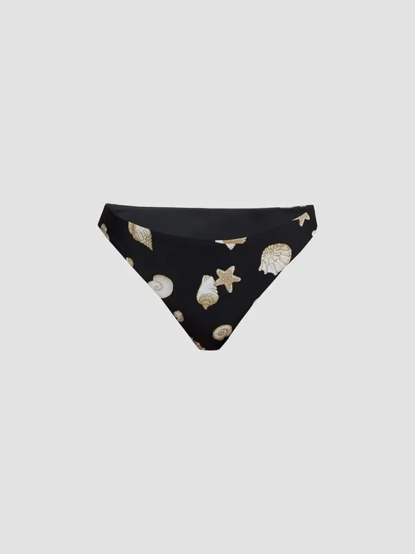 MILLY Margot Seashell Print Bikini Bottom - Multi