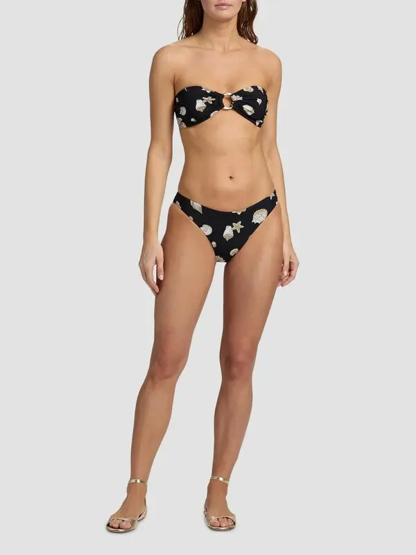 MILLY Margot Seashell Print Bikini Bottom - Multi