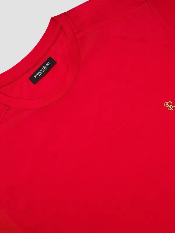 Stefano Ricci Logo Cotton T-shirt - Red