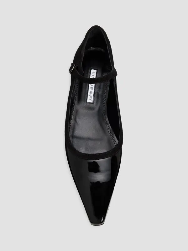 Manolo Blahnik Perdiccamod Patent Leather Mary Janes